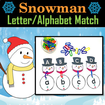 Snowman Literacy Task Cards, Winter Activities