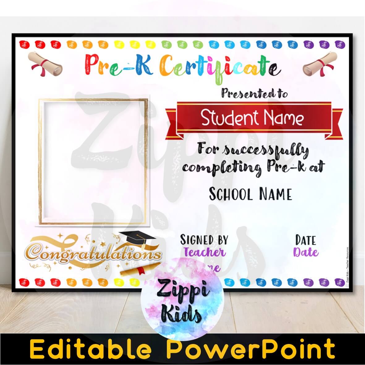Preschool Graduation Certificate Template