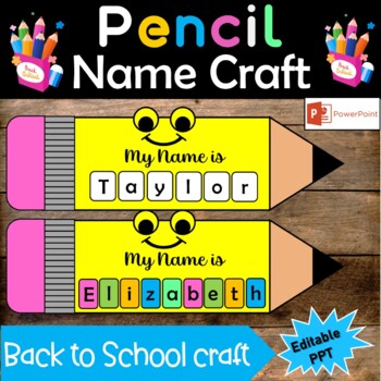 Back to School Name Craft Activities, School Bus, Pencil & Backpack Craft