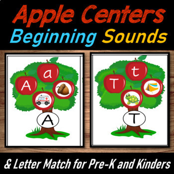 Apple Theme Literacy, Math and Fun Centers for September | Digital + Print