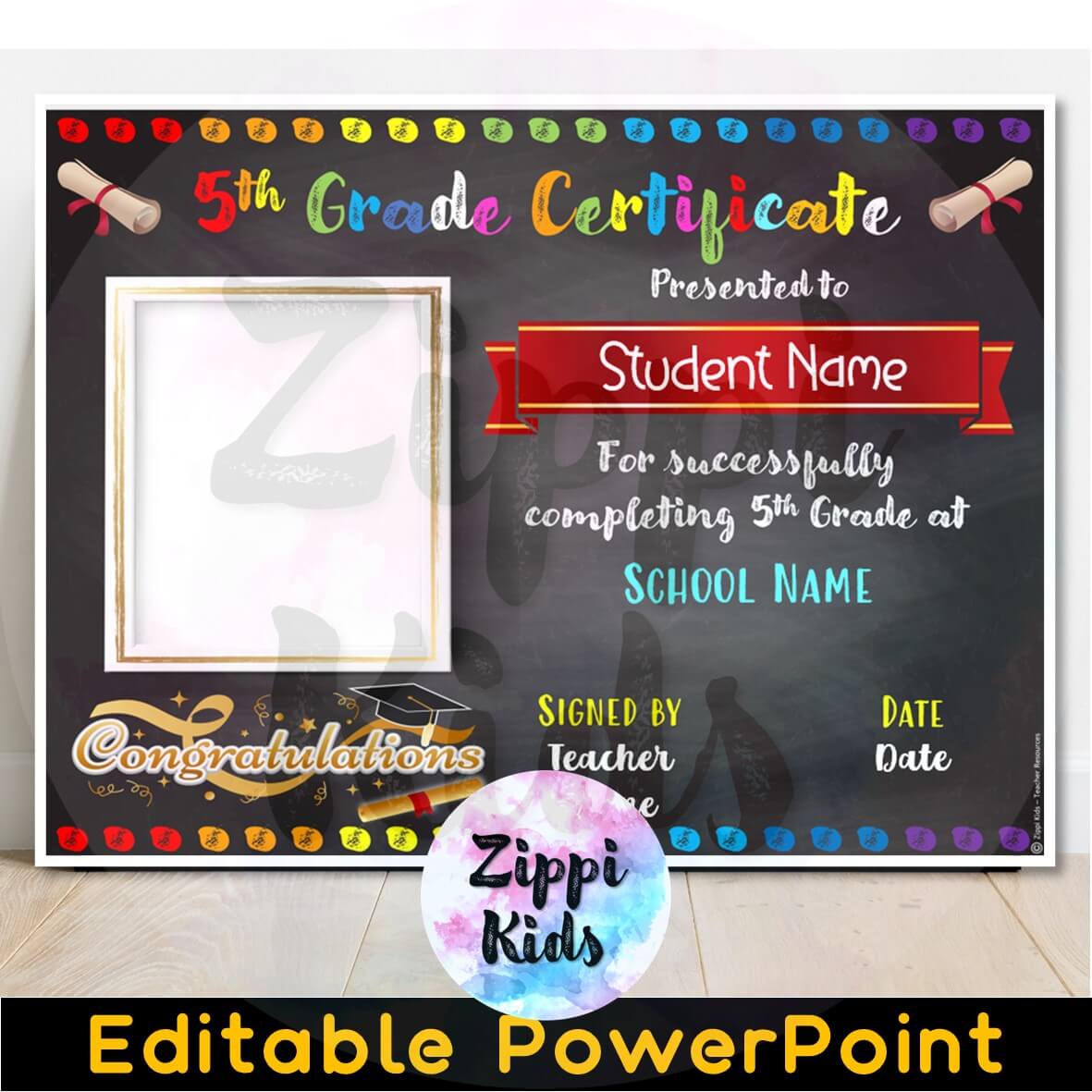5th Grade Graduation Certificate Template