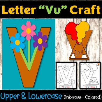 Letter V Craft Vase Craft Alphabet Crafts Uppercase Letter, 55% OFF