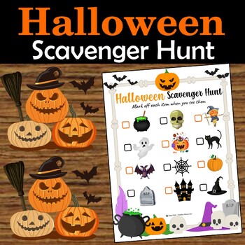 Halloween Scavenger Hunt for preschoolers