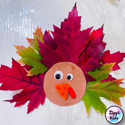Fall Leaves Turkey craft for Thanksgiving