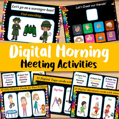 Digital Morning Meeting Activities and Ideas for preschool