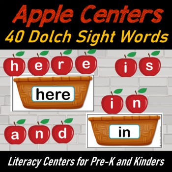 Apple Theme Literacy, Math and Fun Centers for September | Digital + Print