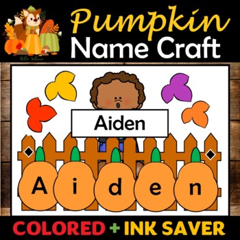 Pumpkin Name Craft Activities, Pumpkin Craft, Fall activities, Bulletin ...