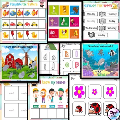 Preschool Busy Book, Toddler Activity Binder