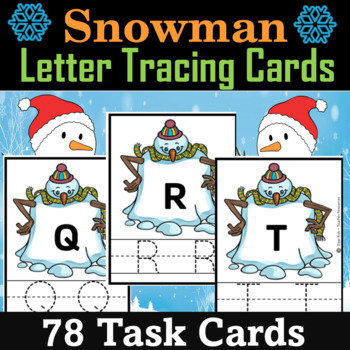 Snowman Literacy & Math Centers Task Cards, Snowman Activities