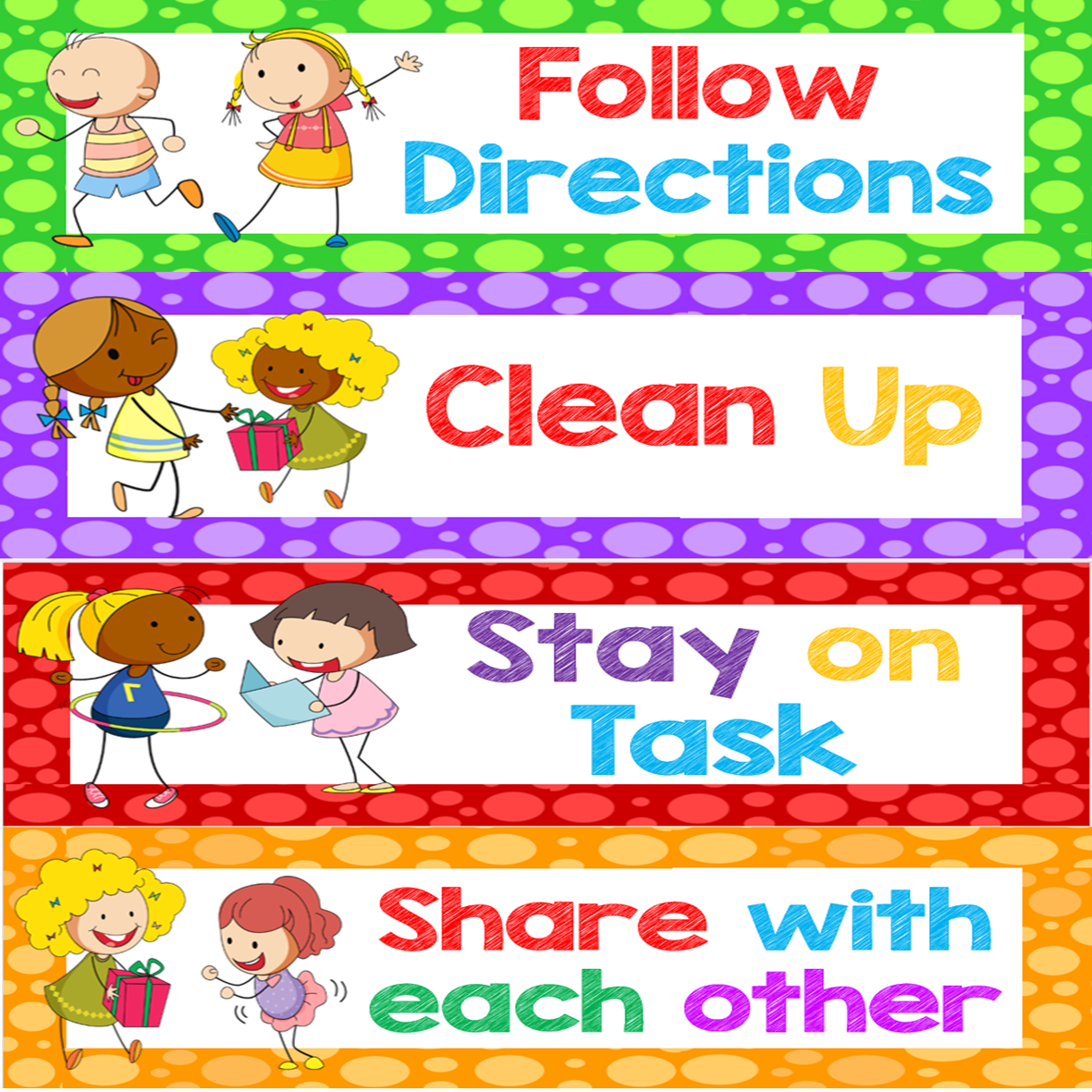 Preschool Classroom Rules Poster