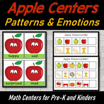 Apple Theme Literacy, Math and Fun Centers for September | Digital + Print