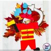 Turkey In Disguise - Firefighter Turkey Craft for Thanksgiving - Zippi Kids
