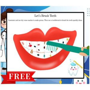 Easy teeth brushing sensory dental activity with FREE Printable - Zippi ...