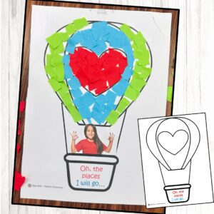 Torn Paper Hot Air Balloon Craft for Read across America week Free ...