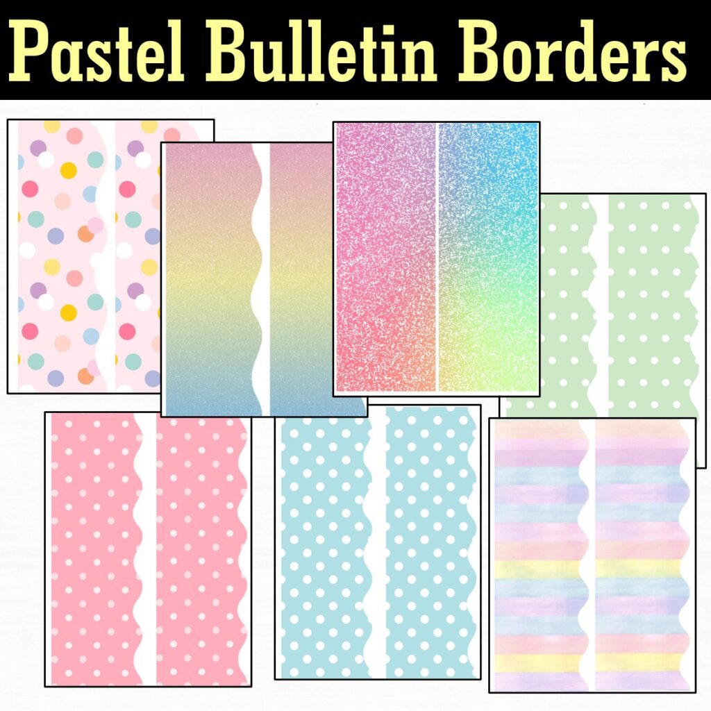 Pastel Bulletin Board Borders | Pastel Muted Rainbow Classroom Decor ...