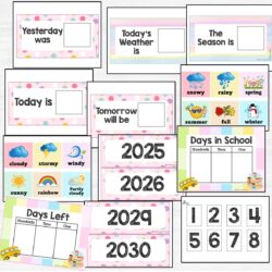 Pastel Theme Calendar Classroom Decor, Days of the Week, Months, Days ...