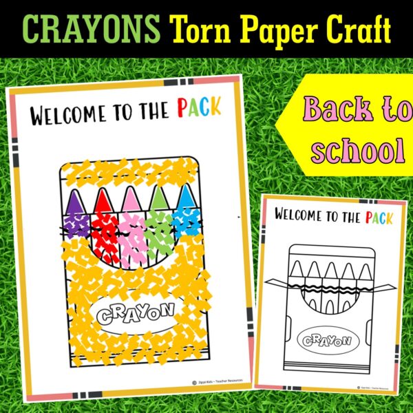 Back to School Torn Paper Craft - Zippi Kids