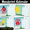 2026 Handprint Calendar Keepsake, Low prep New year Gift, One-Page ...